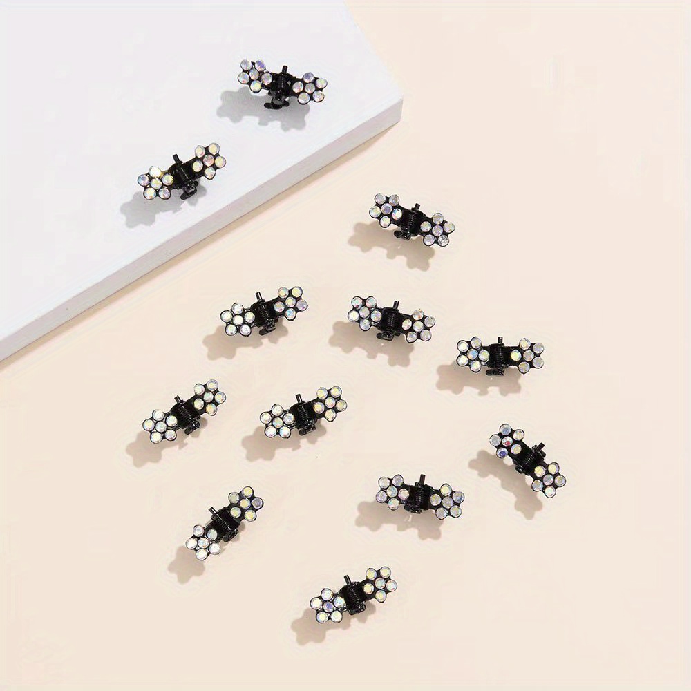 Mini Shark Clips Set Rhinestone Flower Decor Small - Temu New Zealand
