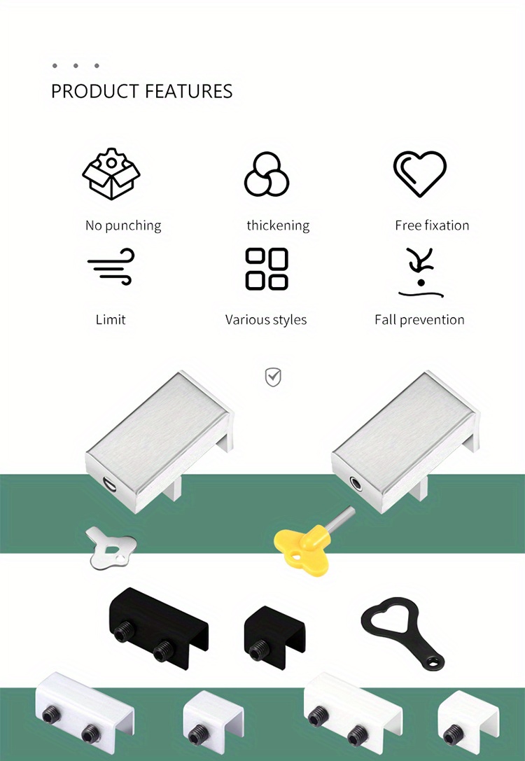 Window Lock Sliding Window Locks Key Vertical Horizontal - Temu