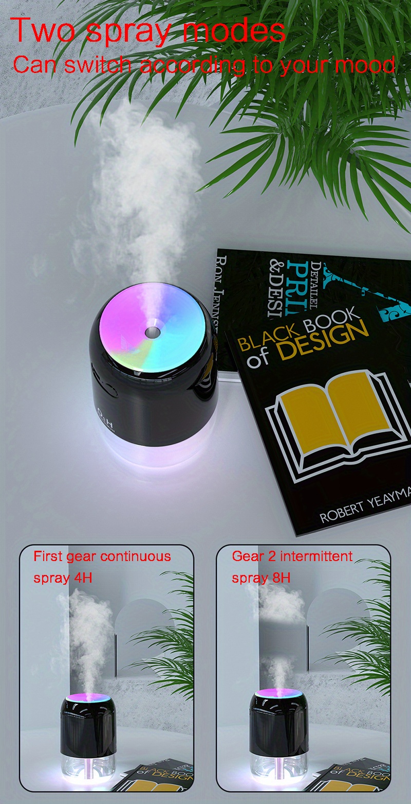 Portable Mini Humidifier Water Cup Capacity Colorful - Temu Norway
