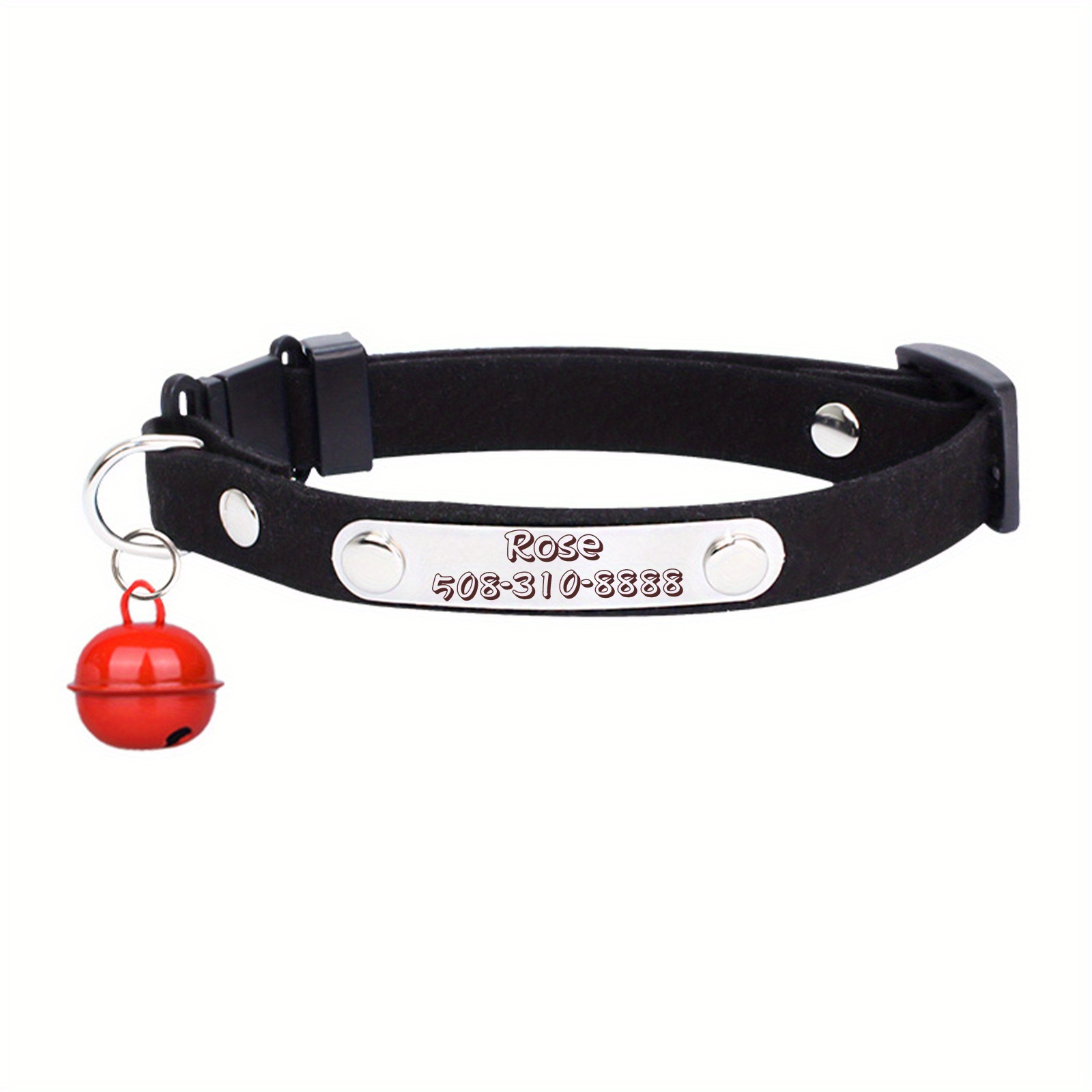 Custom Cat Collar Pet Collar Bell Engraved Anti lost Cat - Temu United ...