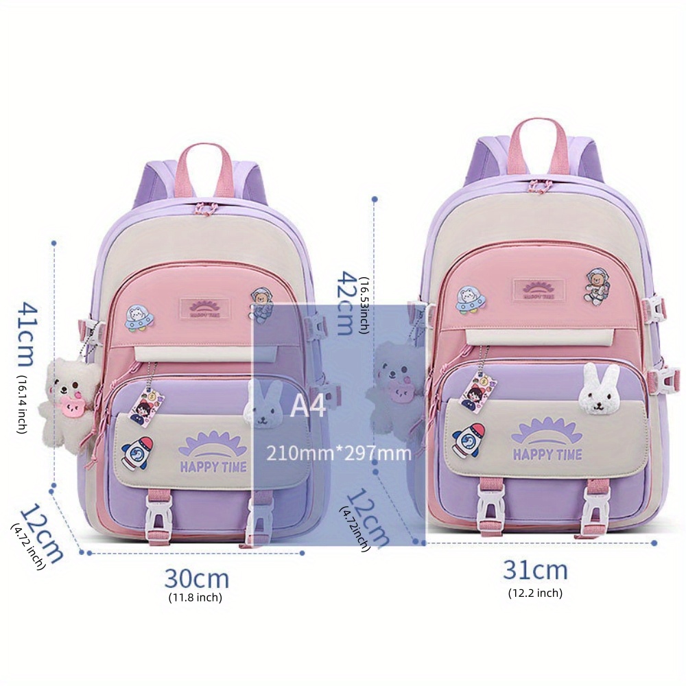 大容量かわいいナイ パック、中学生用学校バッグラップトップブックバッグ Temu Japan