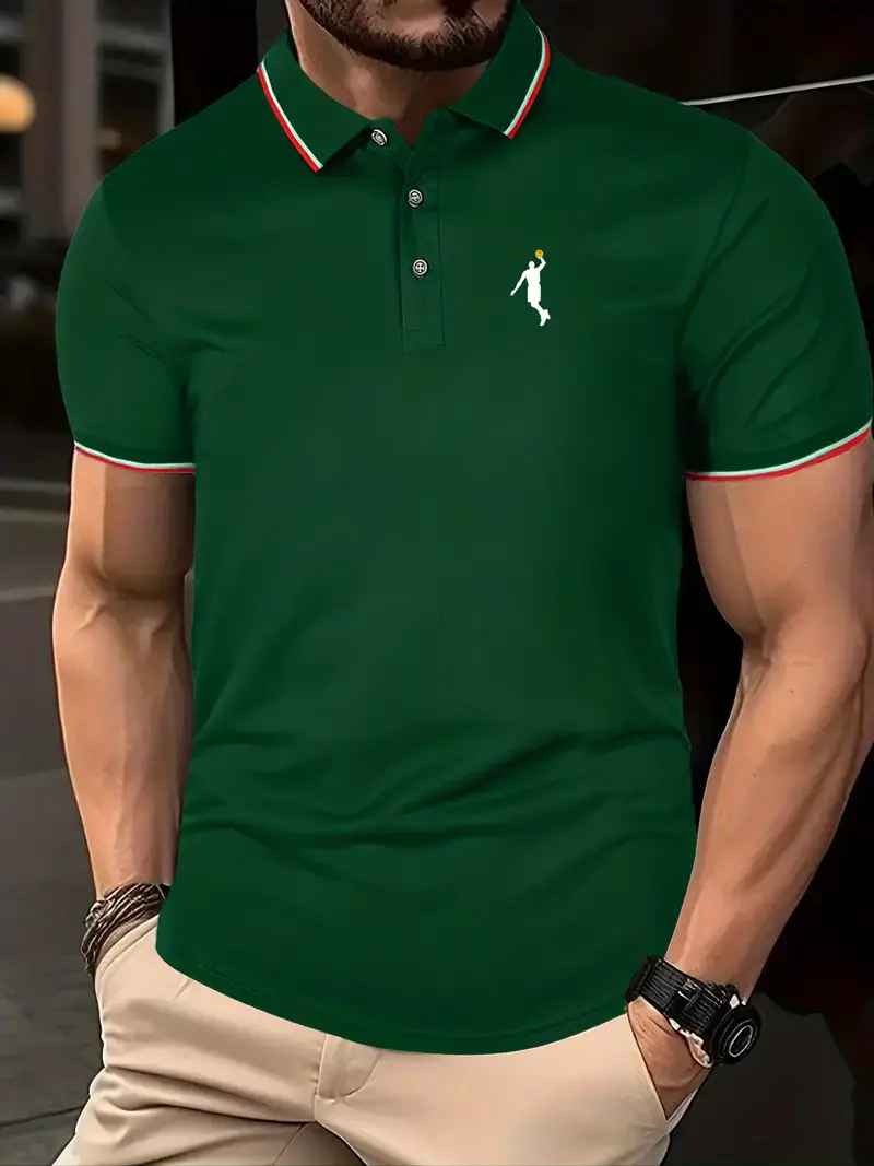 Basketball Man Print Mens Short Sleeve Shirt Casual Temu Australia