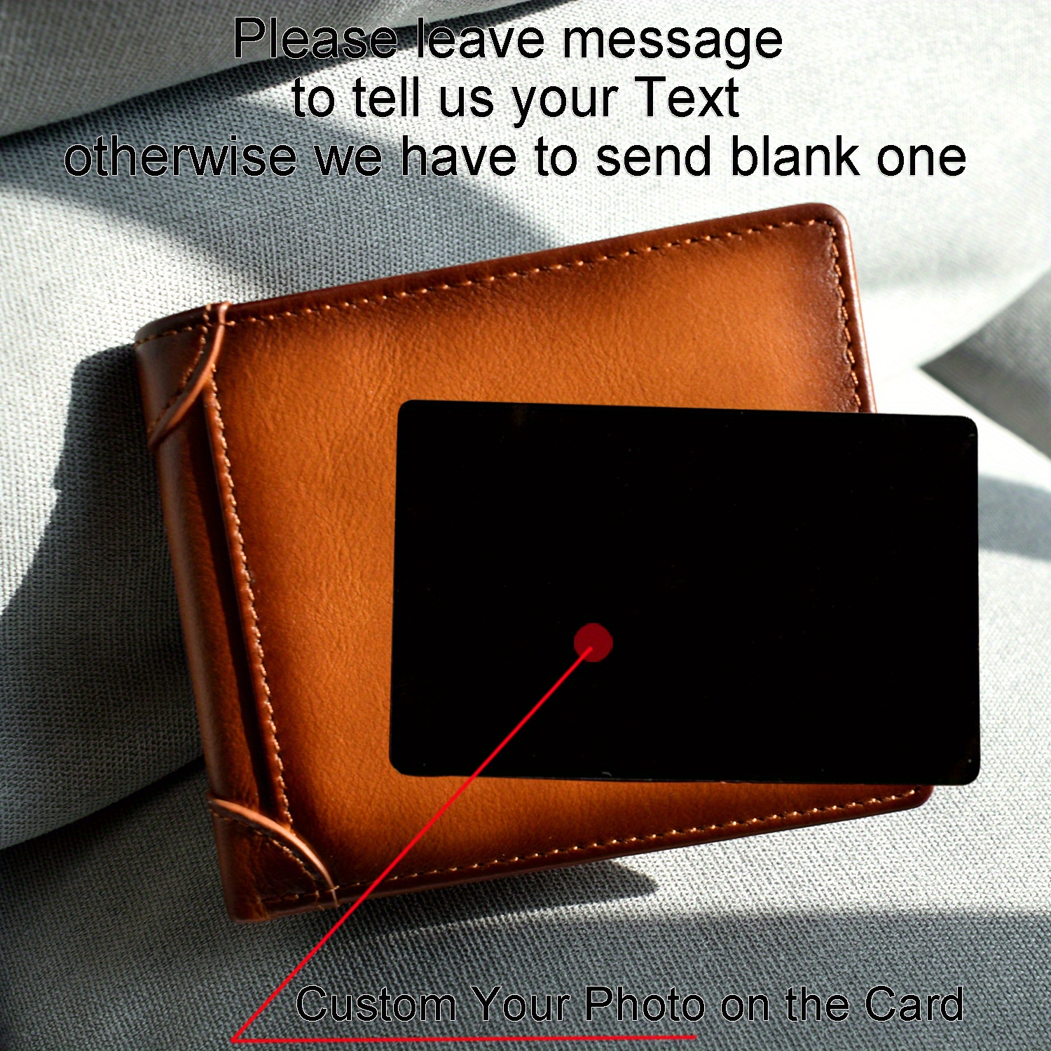 2pcs Mens Personalized Genuine Wallet And Insert Card Rfid Vintage ...