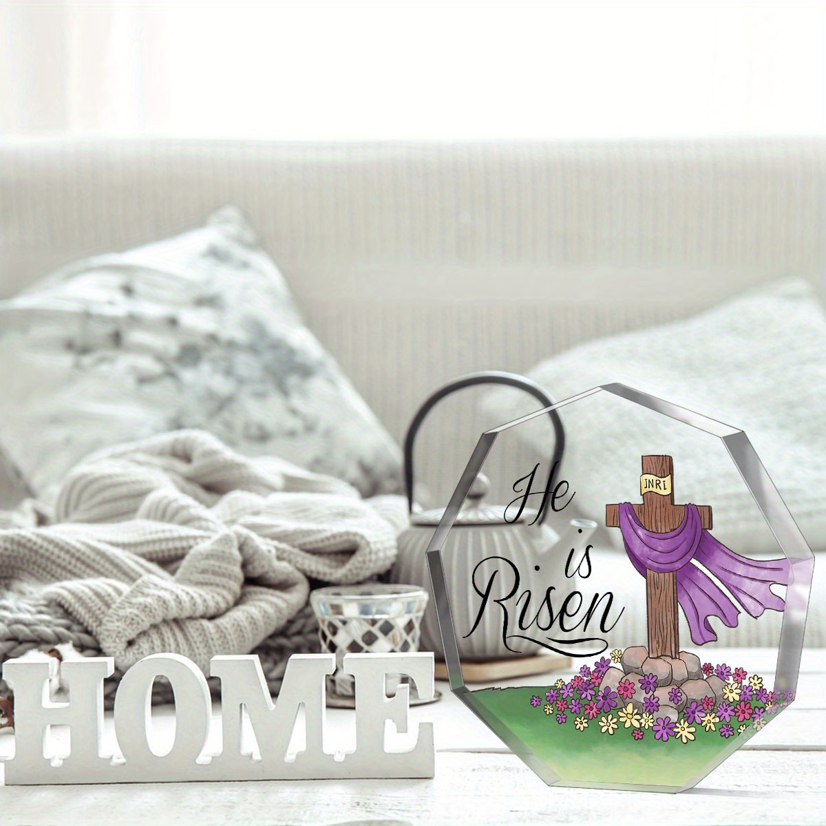 Risen Spring Easter Acrylic Religious Gifts Women Christian - Temu