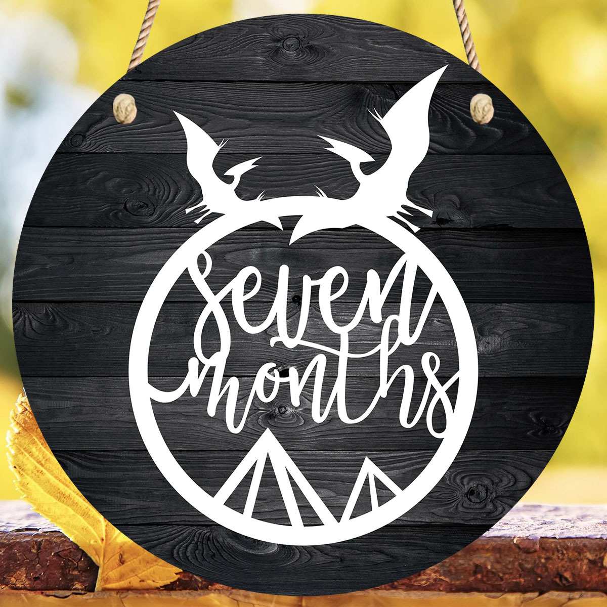 Baby Monthly Milestone Seven Months Wooden Sign Wall Art - Temu United ...