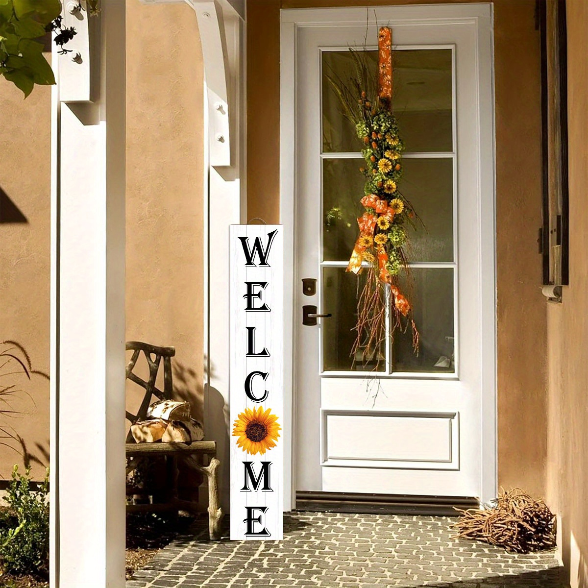 Welcome Sign Sunflower Porch Welcome Sign Vertical Welcome - Temu Australia