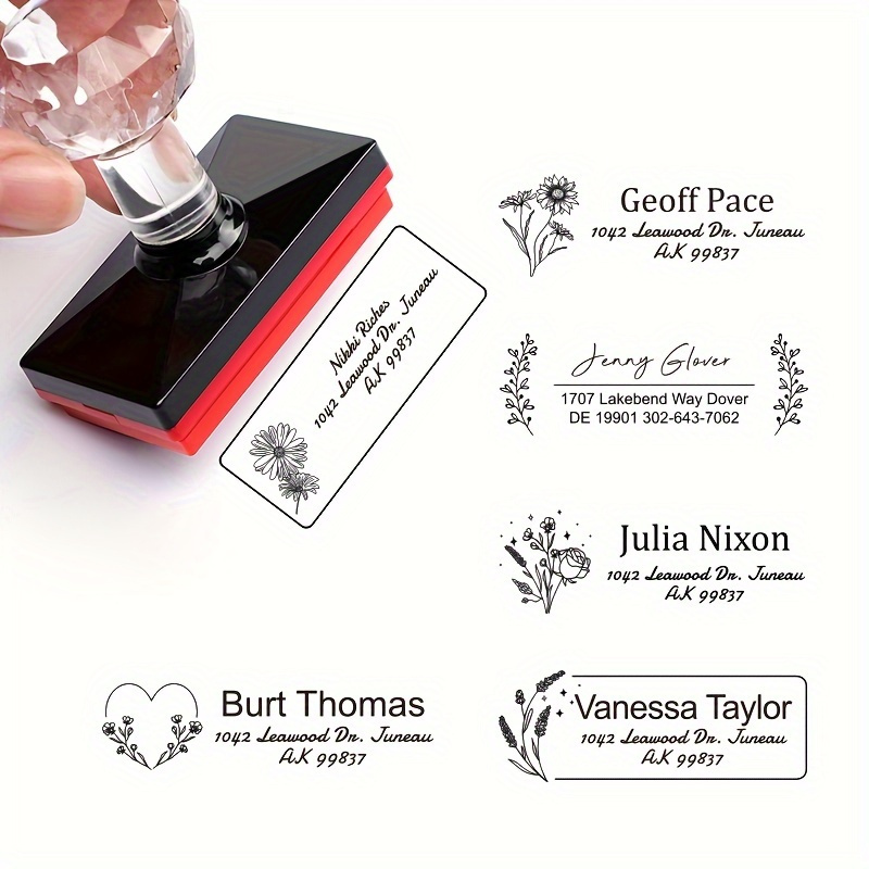 Custom Self inking Address Stamp Ink Set Efficient Mailing - Temu Canada