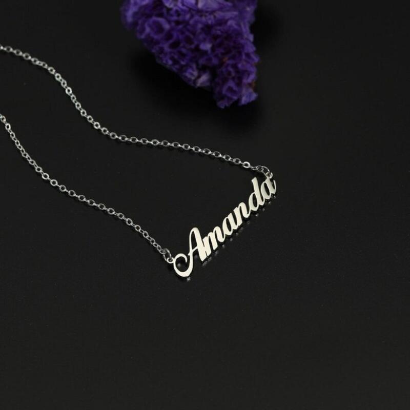 Customized Multiple Font Name Chain Necklace Adjustable Neck - Temu Canada
