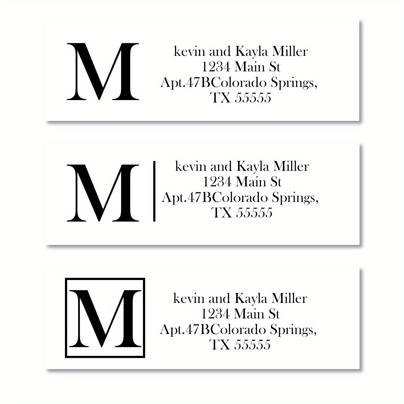 Custom] Personalized Return Address Label Monogram Small - Temu United ...