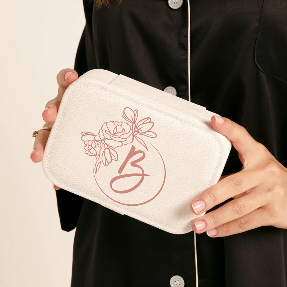 Customized Double Layer Jewelry Case Jewelry Box Name Birth - Temu United