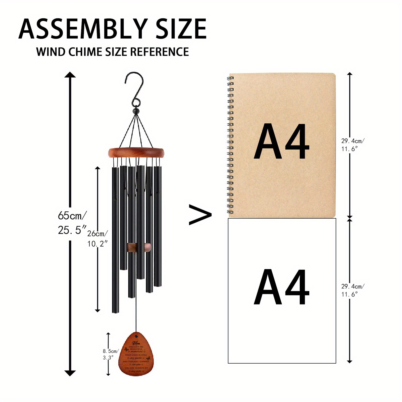 Art Deco Metal Wind Chime Memorial Bereavement Gift Loss - Temu United