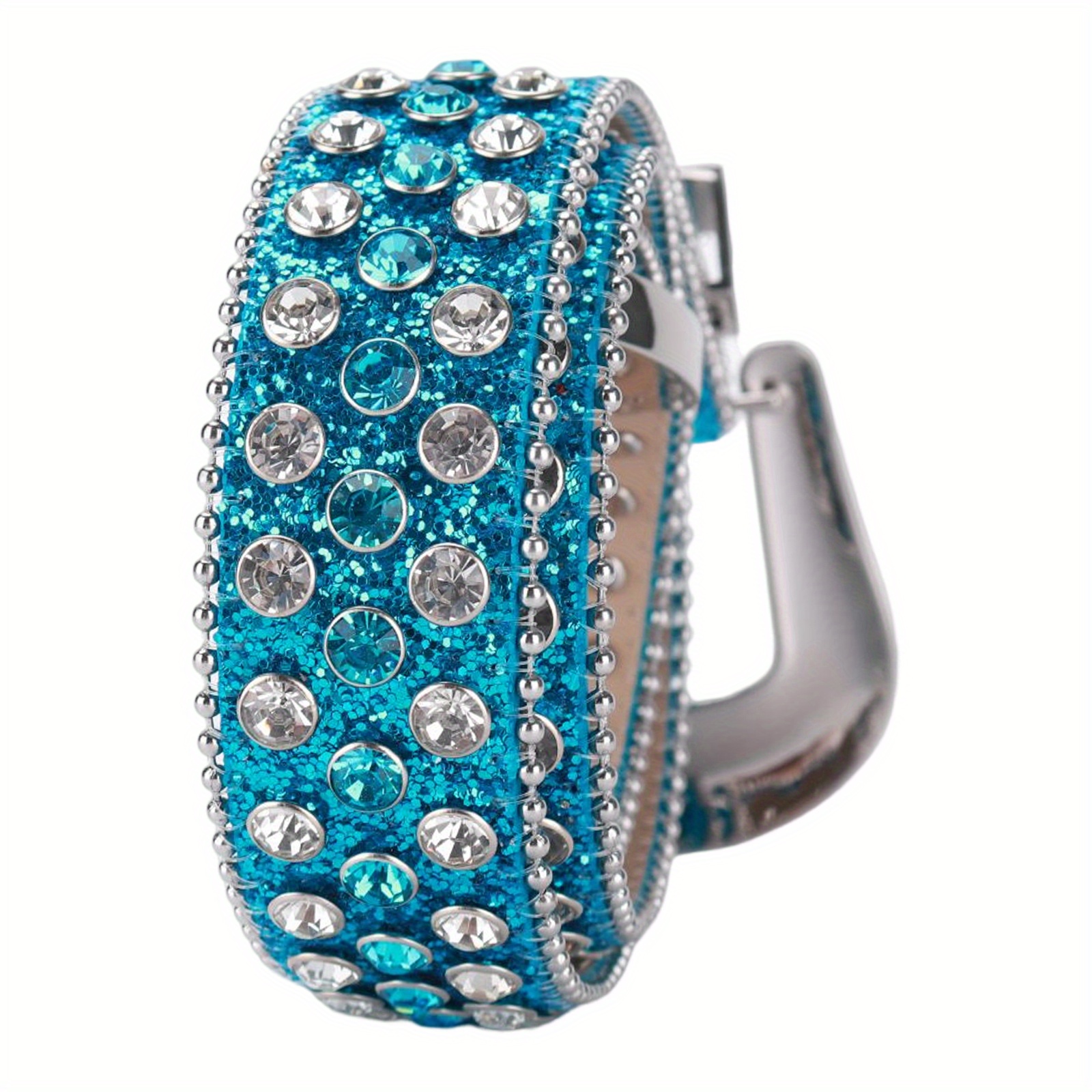 Blue Hip Hop Belts Sparkle Luxury Cowgirl Cowboy - Temu Netherlands