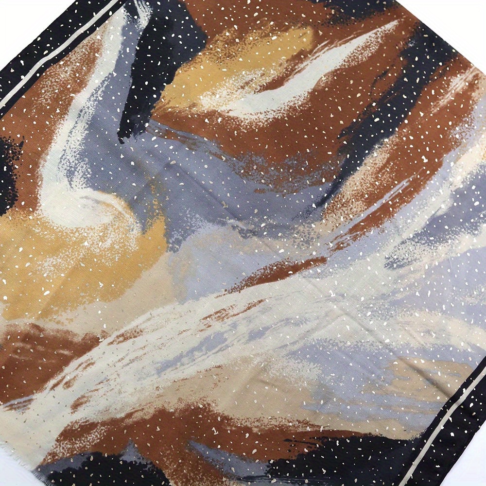 Hot Stamping Abstract Gradient Scarf Soft Edge Shawl - Temu United Kingdom