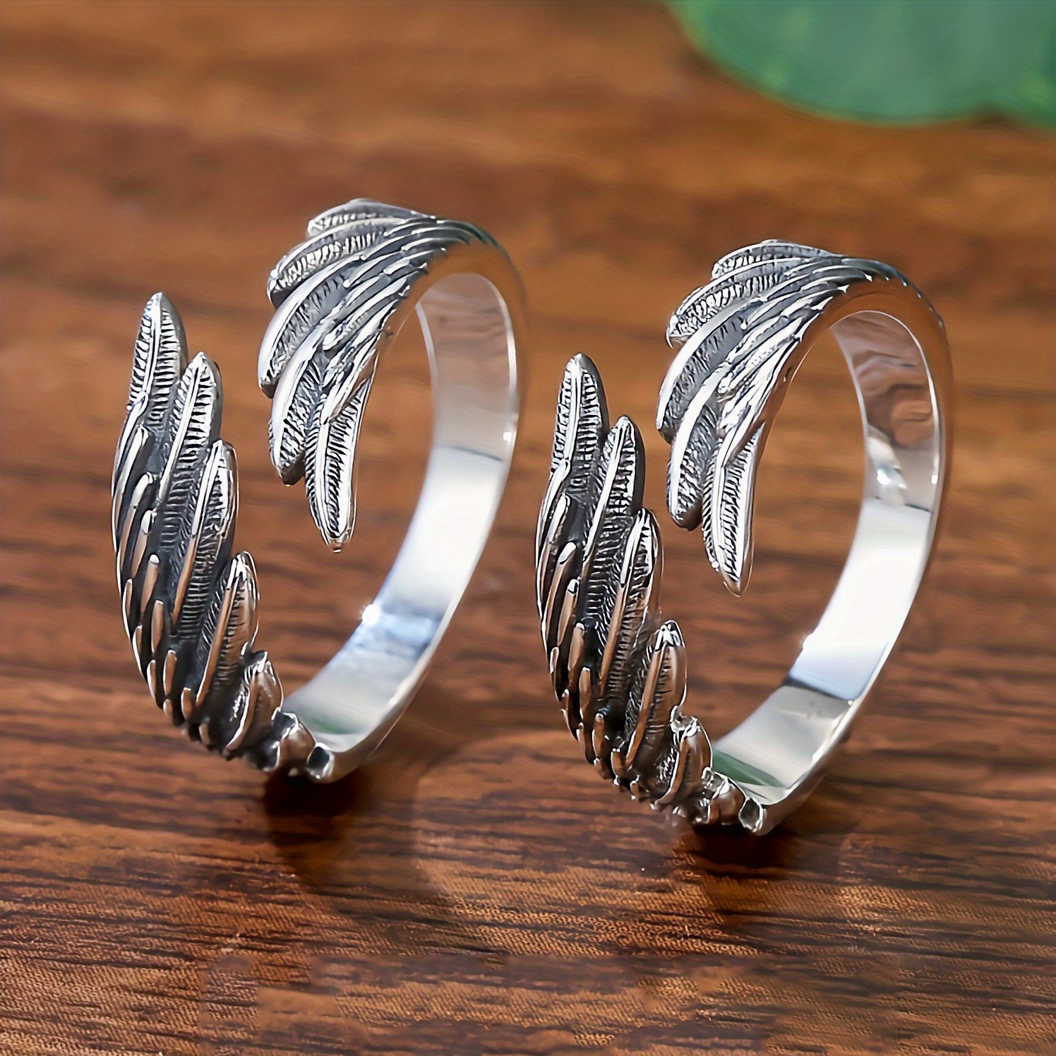 Gothic Punk Angel's Wing Devil's Wing Ring Adjustable Copper - Temu