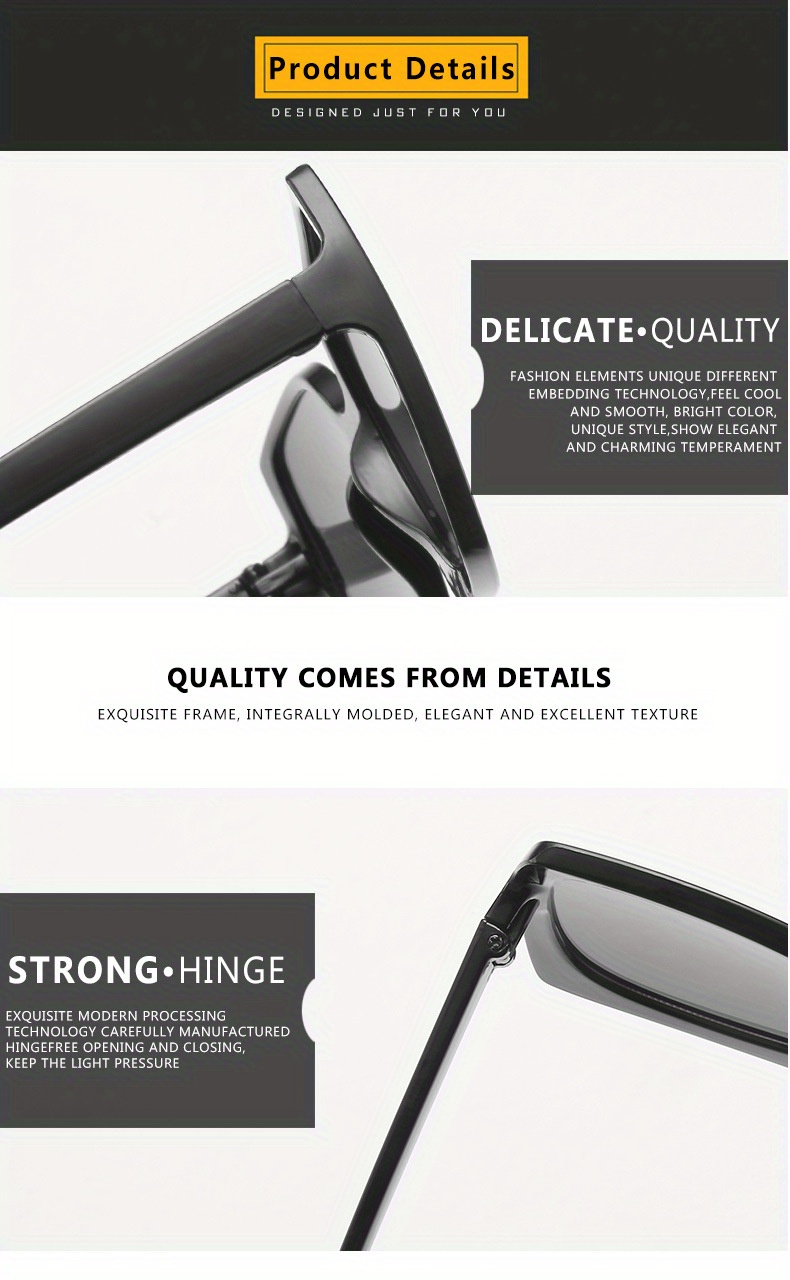 Oversized Frame Sunglasses Women Men Casual Outdoor - Temu United