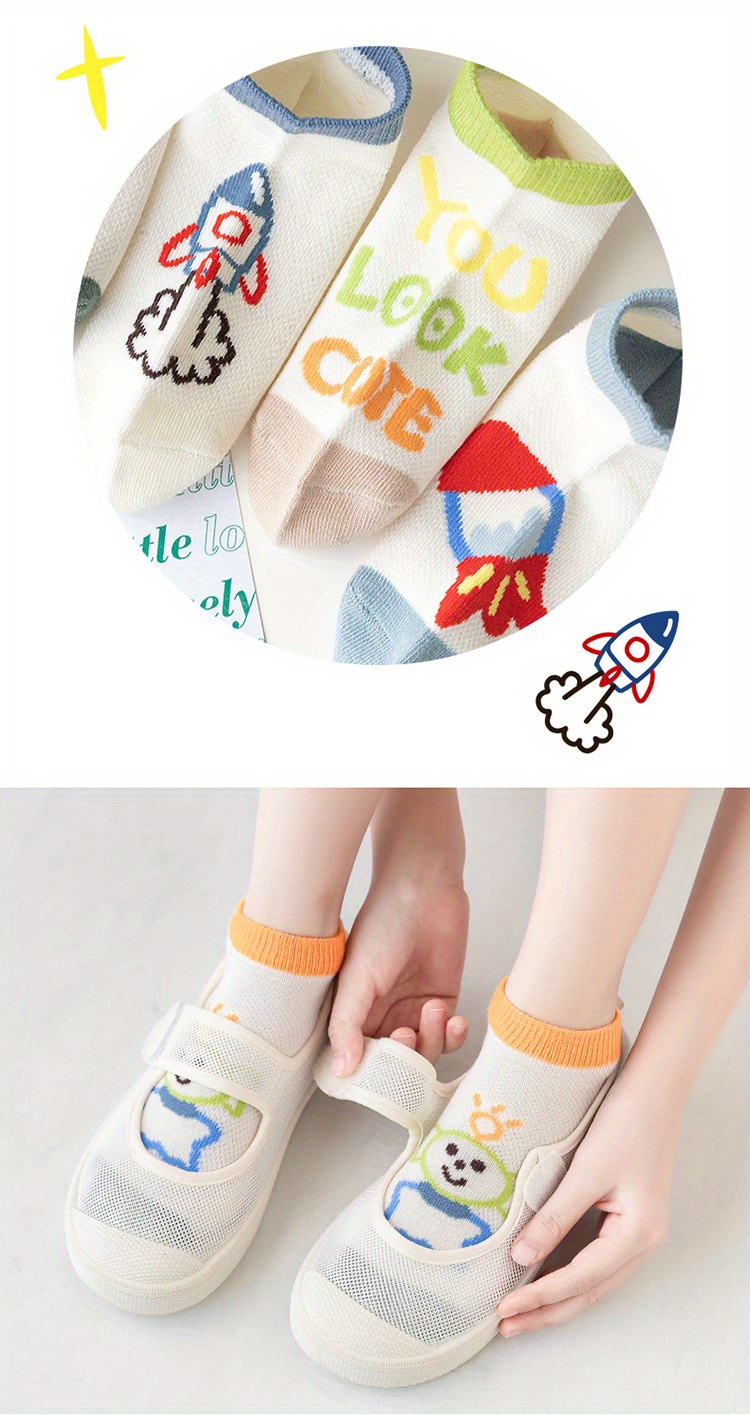 Girls Boys Cute Cartoon Breathable Soft Comfy Socks Spring - Temu Norway