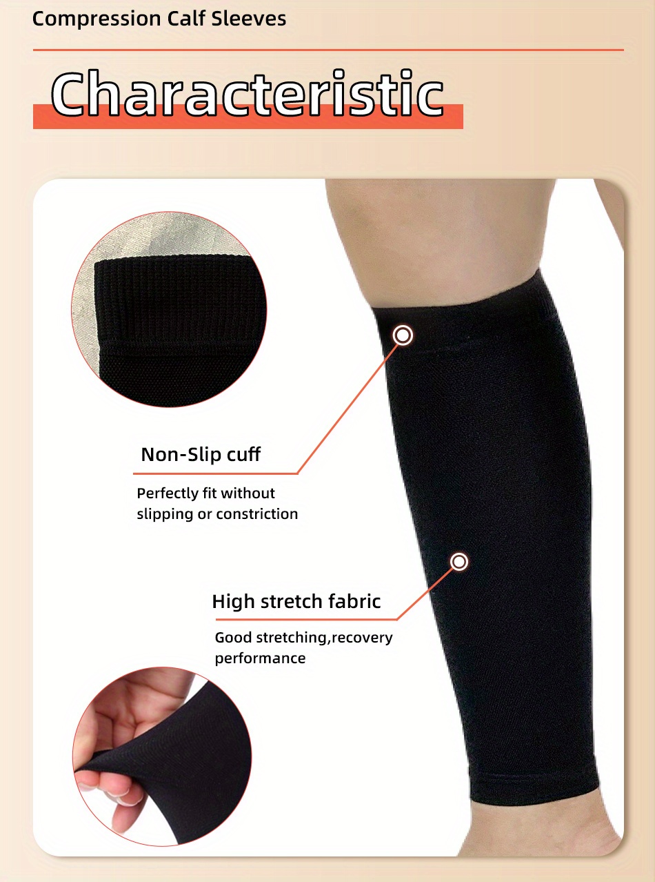 20 30mmhg Leg Compression Sleeves Sports Stylish - Temu Australia