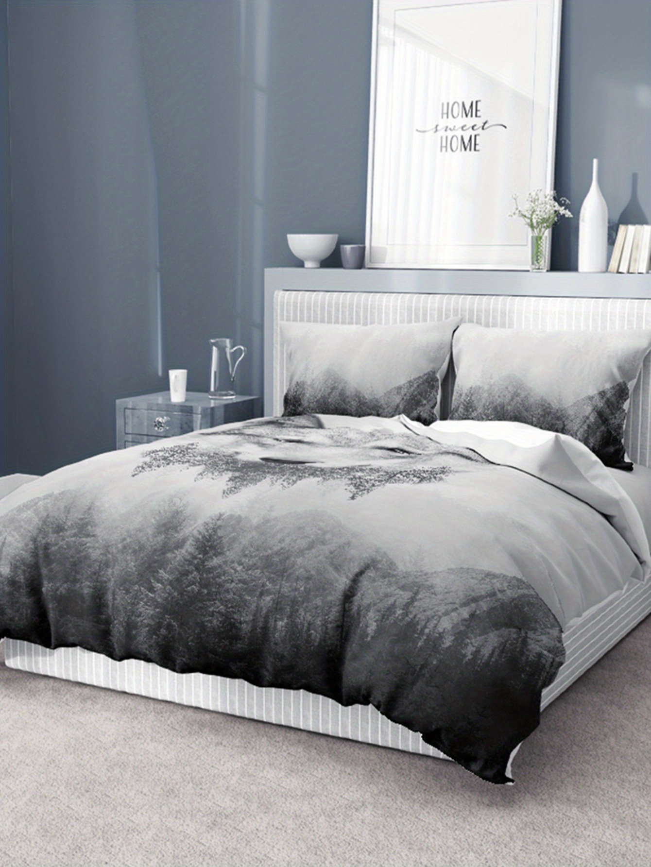 Duvet Cover Set Wolf Printed Polyester Bedding Set Soft - Temu United