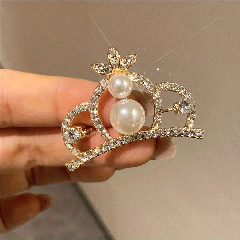 Elegant Crown Brooch Sparkling Rhinestones Perfect Weddings - Temu Norway