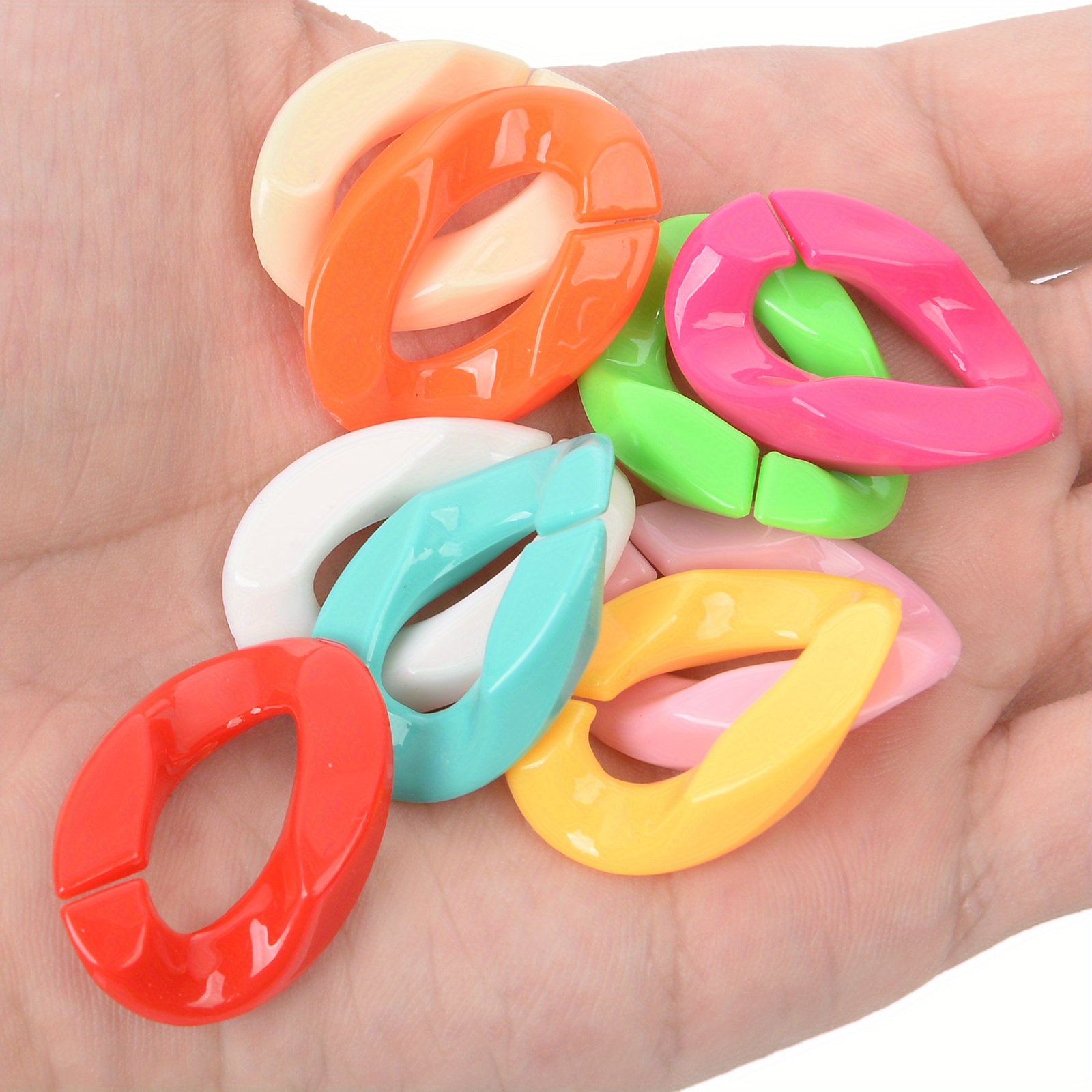 Colorful Plastic Chain Diy Making Jewelry Bracelet - Temu Norway