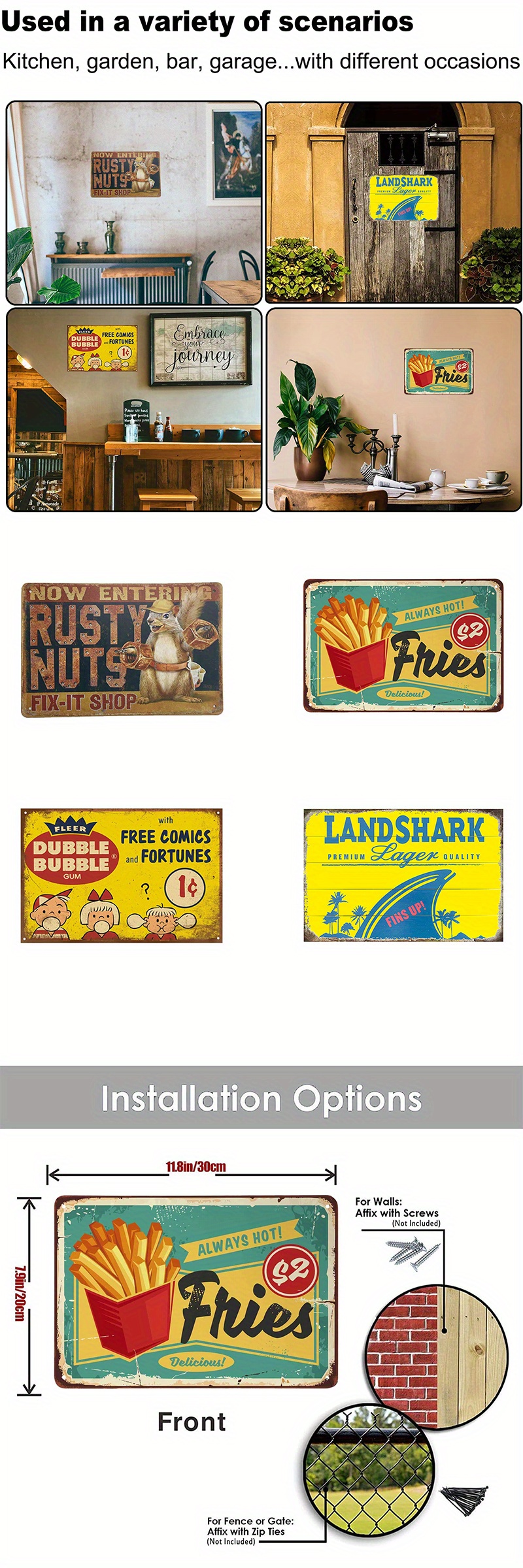 Metal Vintage Tin Sign Decor rustic Home Bar Pub - Temu Ireland