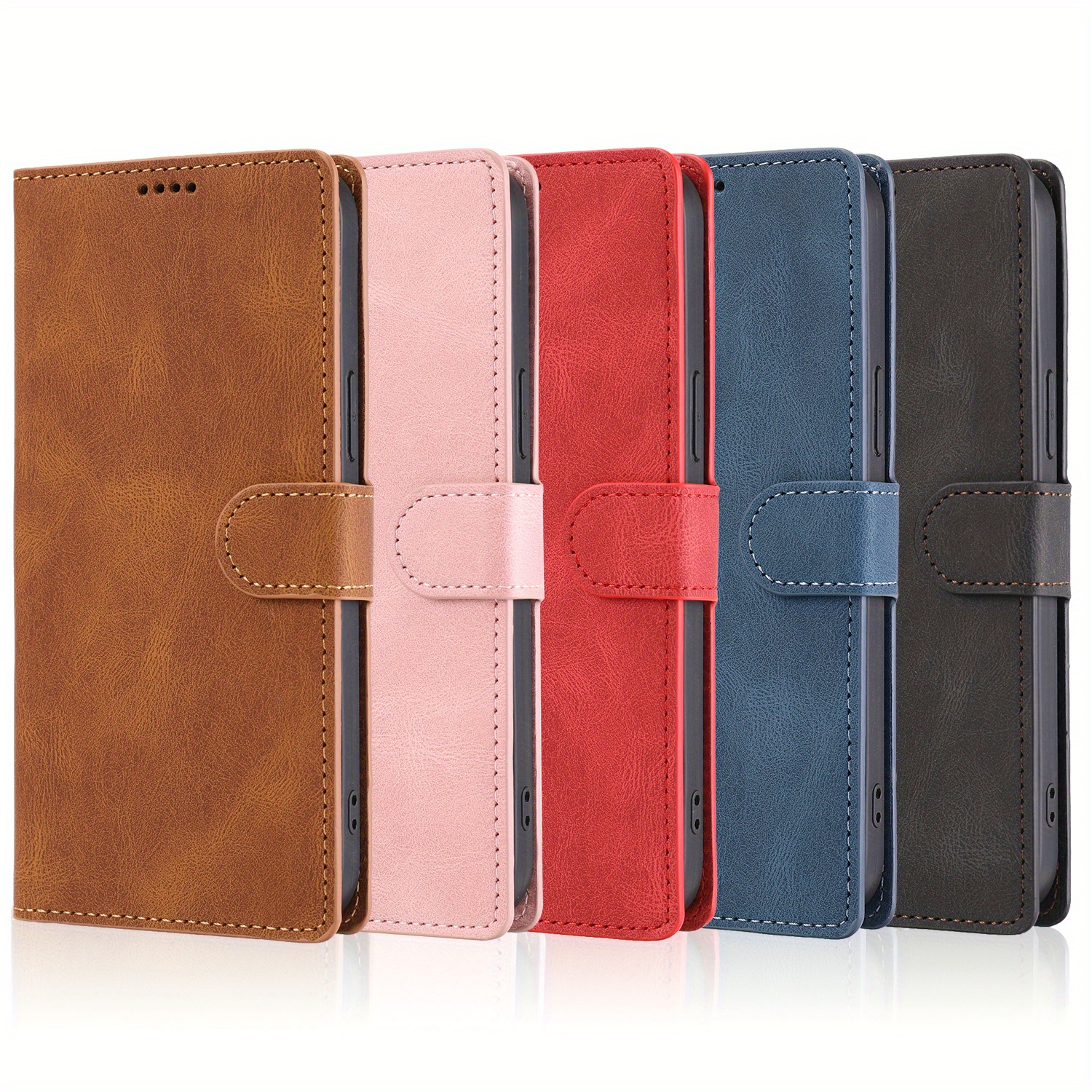 Luxury Wallet Flip Pu Faux Leather Phone Case Iphone 14 13 - Temu Australia