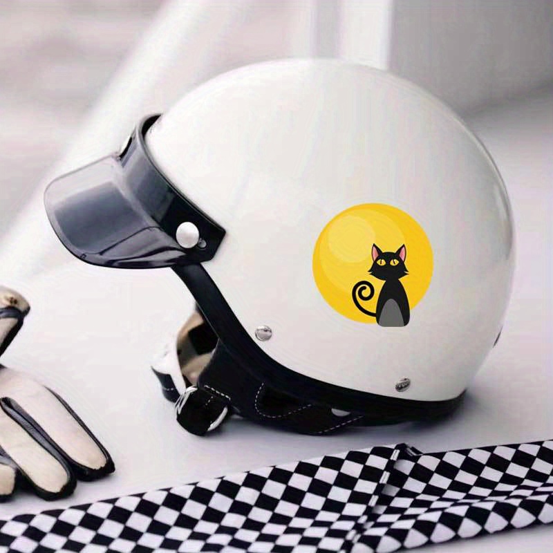 Creative Cartoon Funny Moon Cat Car Stickers Reflective - Temu United ...