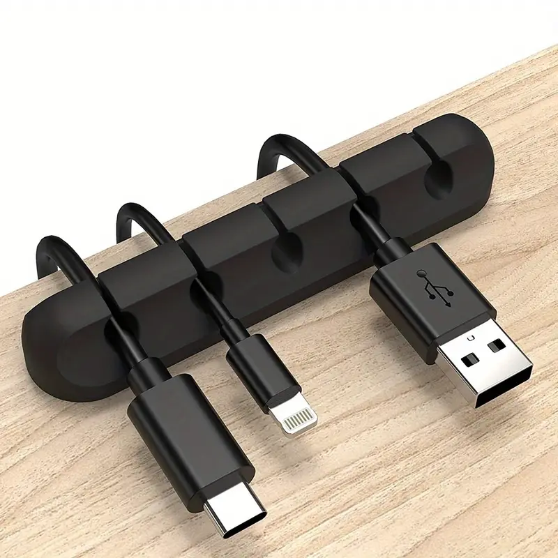 3 팩 조직자 케이블 클립 케이블 관리 코드 조직자 실리콘 셀프 접착제 데스크톱 Usb 충전 케이블 나이트 Temu