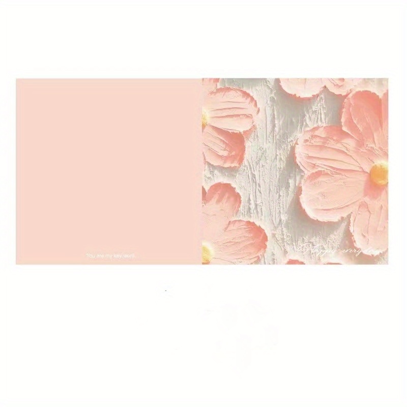 5pcs Oil Painting Greeting Card Festival Birthday Blessing Gift Message ...