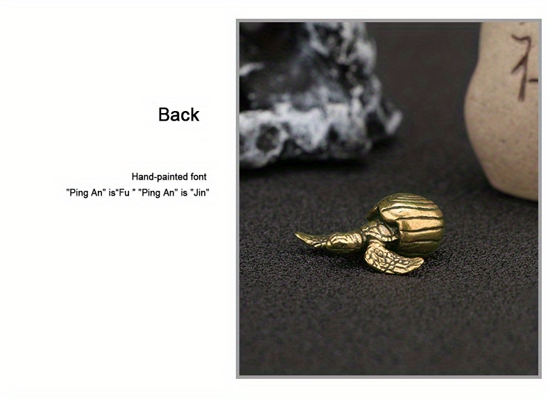 Cute Antique Brass Turtle Ornament Tea Tabletop Decoration - Temu