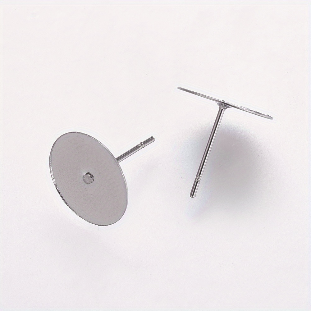 304 Stainless Steel Stud Earring Settings Flat Pad Earring - Temu ...