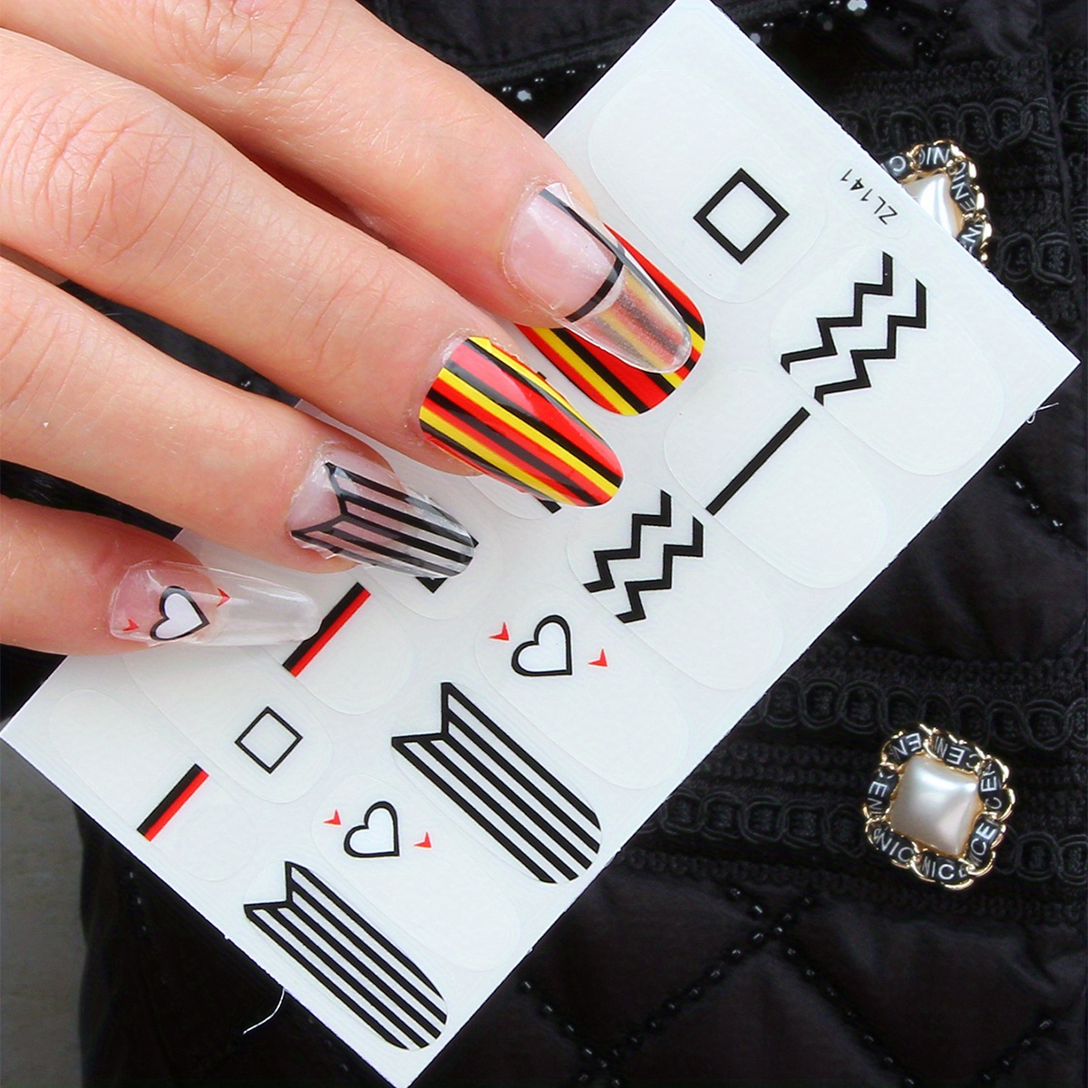 Cute Full Wraps Nail Polish Stickers Printed Self adhesive - Temu ...