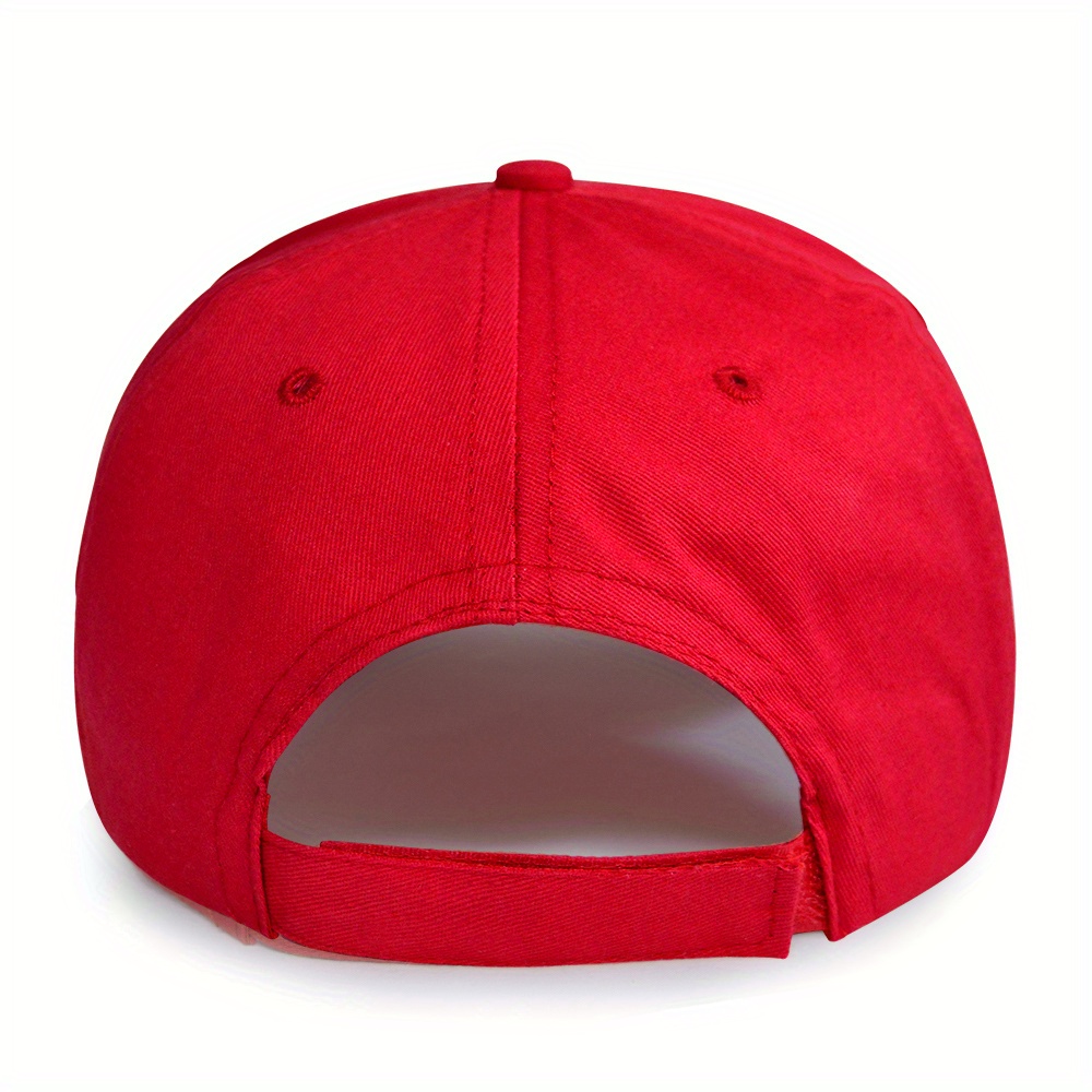 Usa Flag Embroidery Baseball Cap Solid Color Couple Sun Hat - Temu New ...