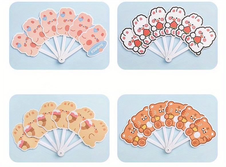 Cartoon Cute Folding Fan Small Fan Summer Mini - Temu