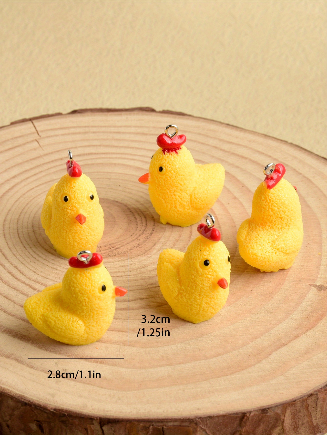 Resin Cute Yellow Chicken Pendant Diy Accessories - Temu Australia