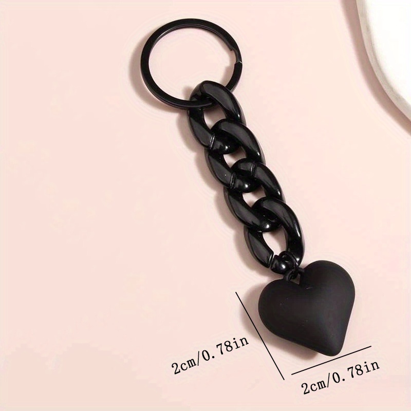 Chain Heart Car Keychain For Men Ornament Acrylic Pendant - Temu New ...