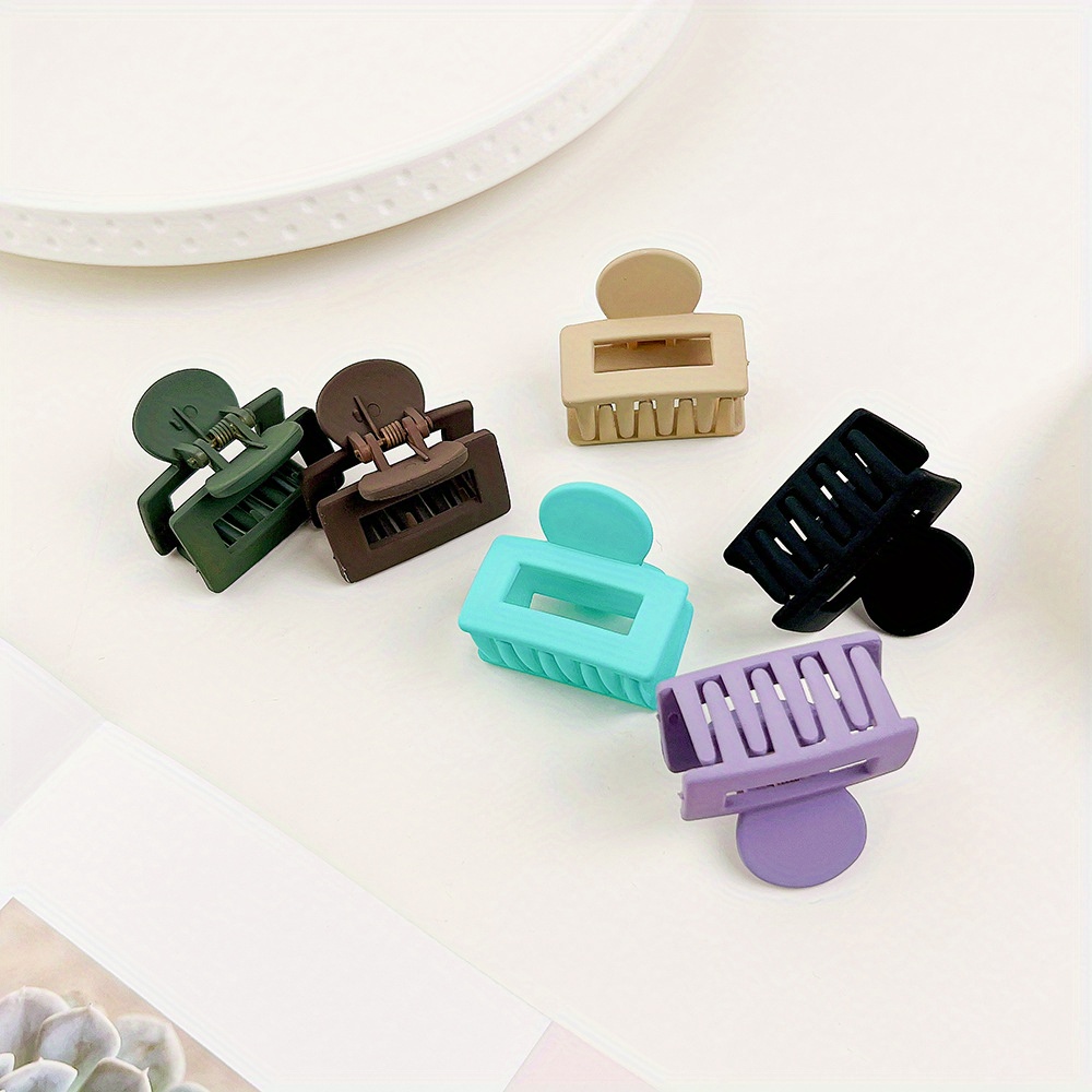 Cute Frosted Hair Claw Mini Hair Clip Solid Color - Temu Netherlands