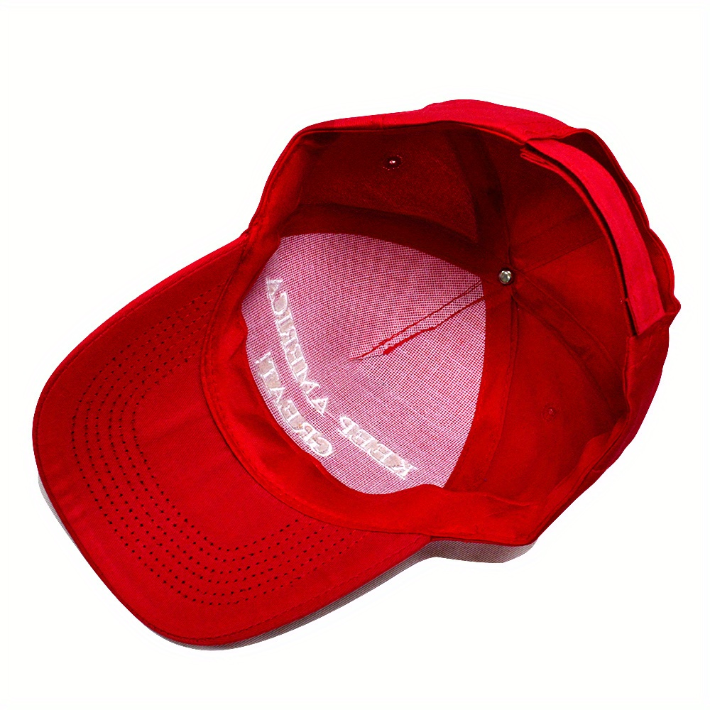 Usa Flag Embroidery Baseball Cap Solid Color Couple Sun Hat - Temu ...