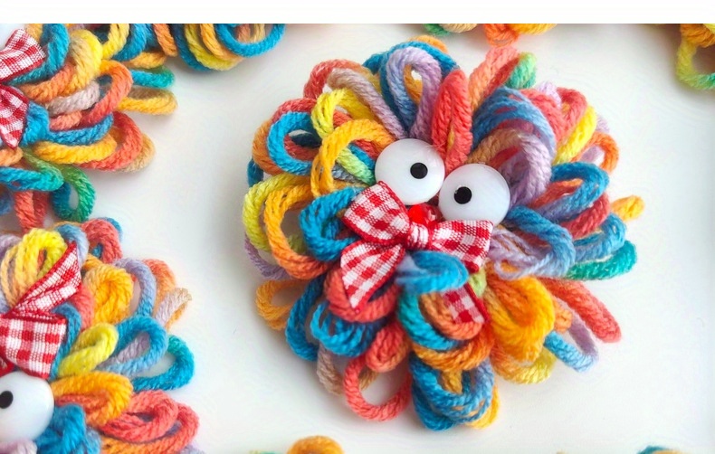 Cute Cartoon Monster Brooch Hand Knitted Wool Big Eyes Fun - Temu New ...