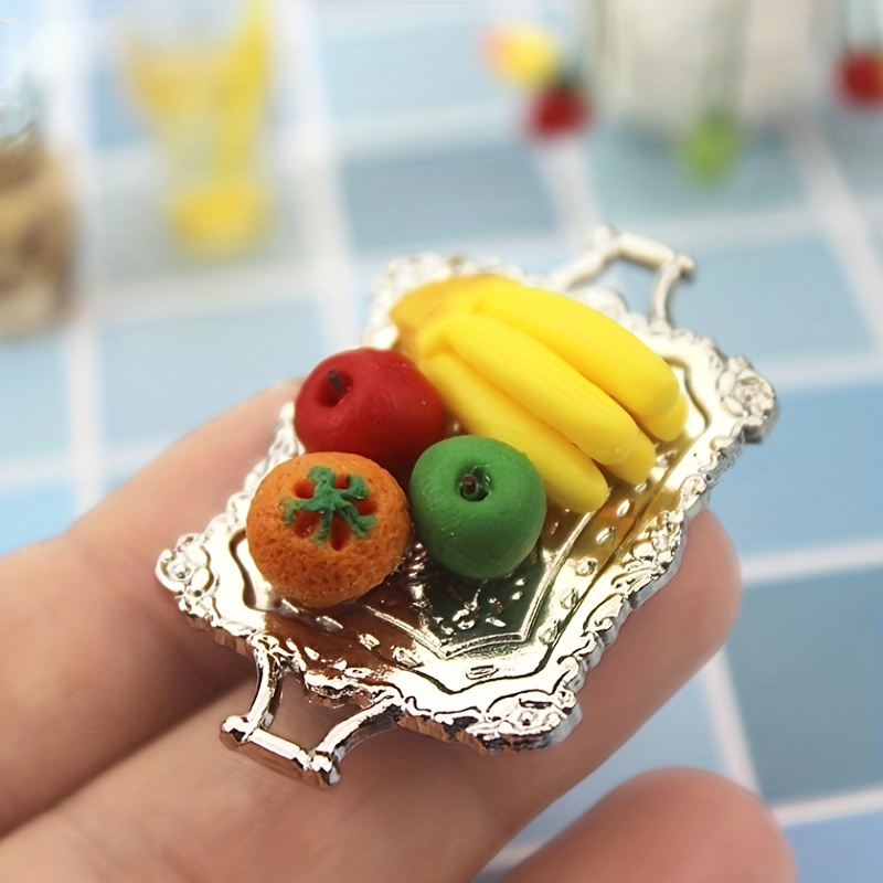 1/6 mini fruit plate dollhouse fruit tray decor simulated - Temu Australia
