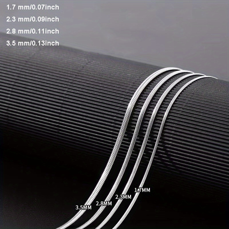 titanium steel necklace personality trend flat snake chain - Temu ...