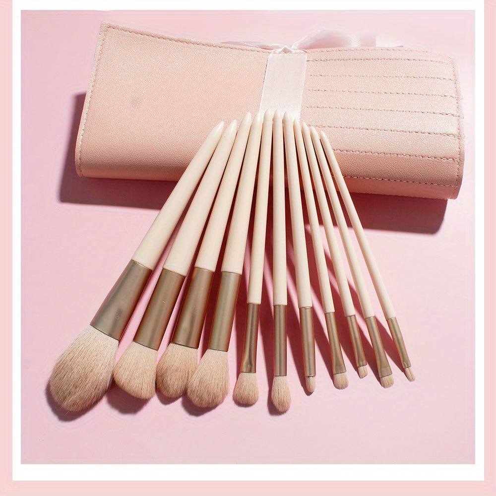 11pcs Pink Makeup Brushes With Portable Case Adorable Sweet Premium ...