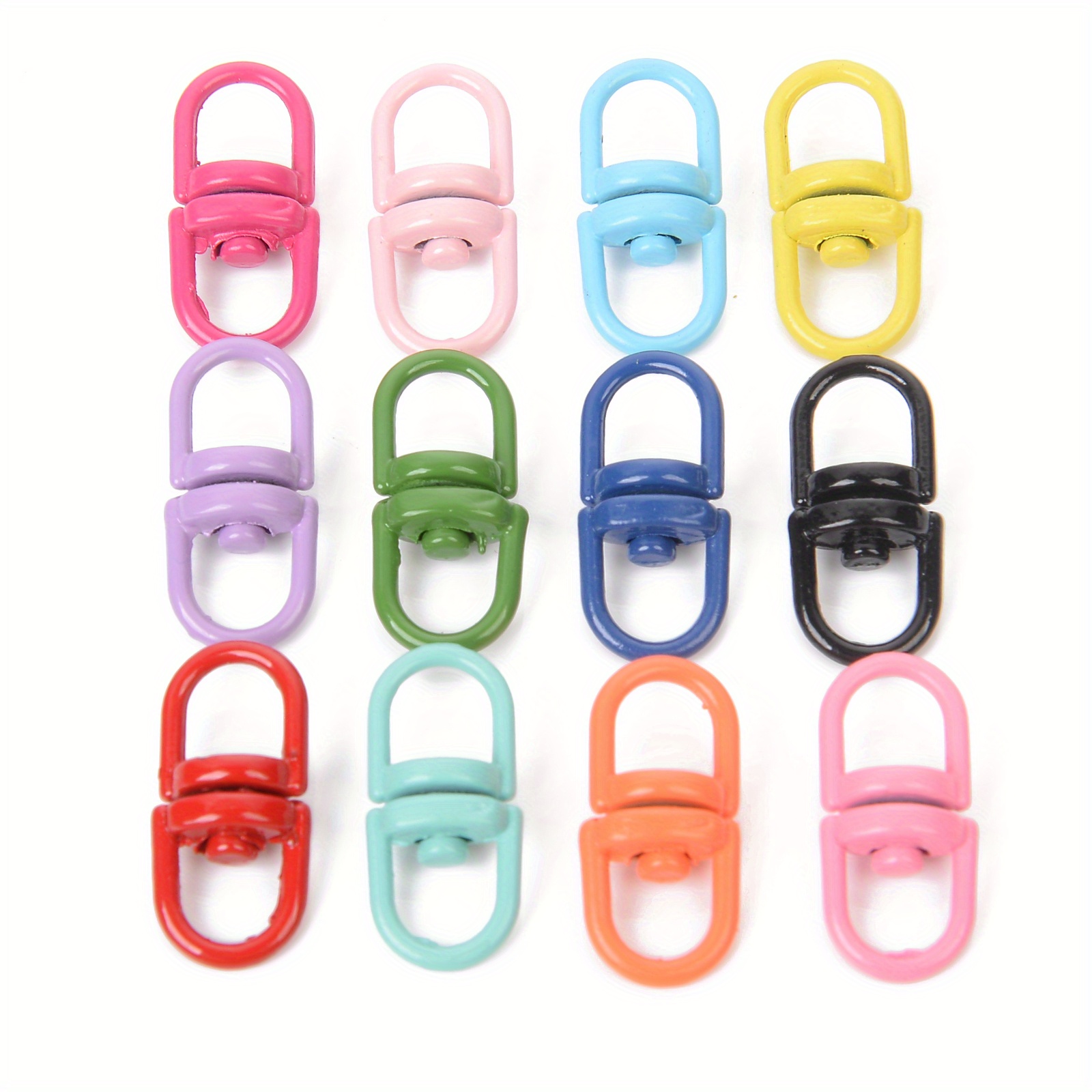 Colorful Alloy Open Rings Lobster Clasp Hooks Keychain - Temu United ...