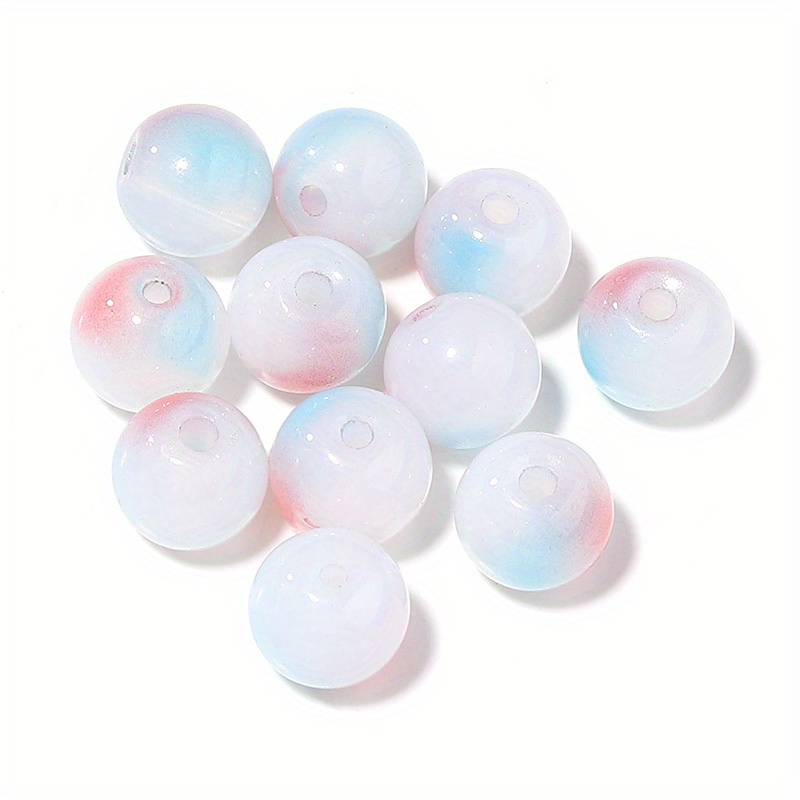 glass gradient beads chalcedony loose beads - Temu Australia
