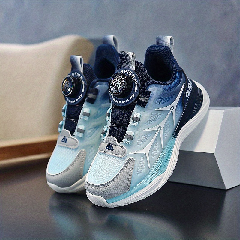 Children Boys And Girls Luminous Sneaker Knit Breathable Hook And Loop ...