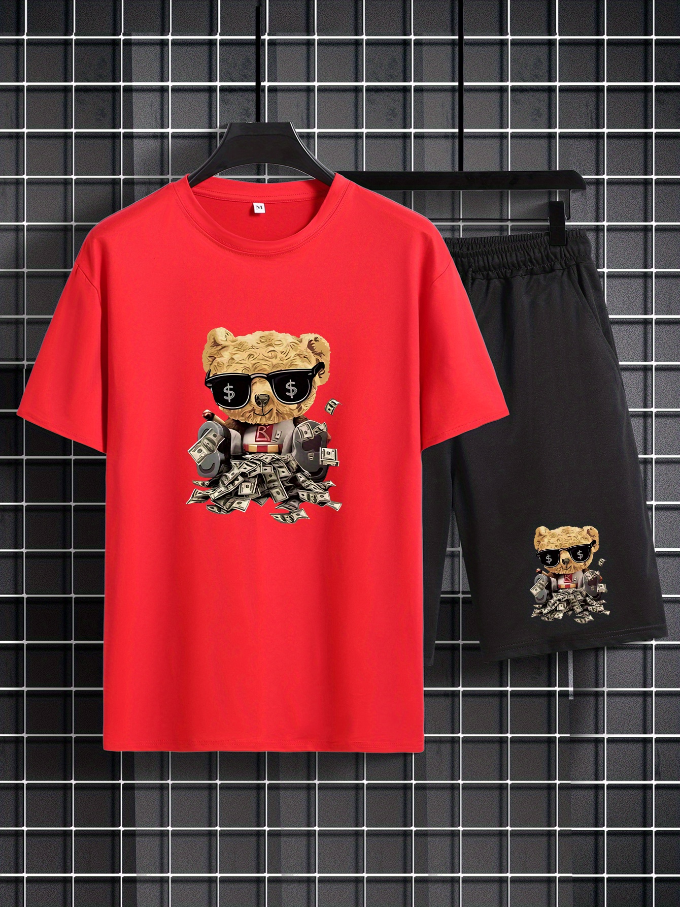 Men' Teddy Two piece Outfits Comfy Casual T shirt - Temu Ireland