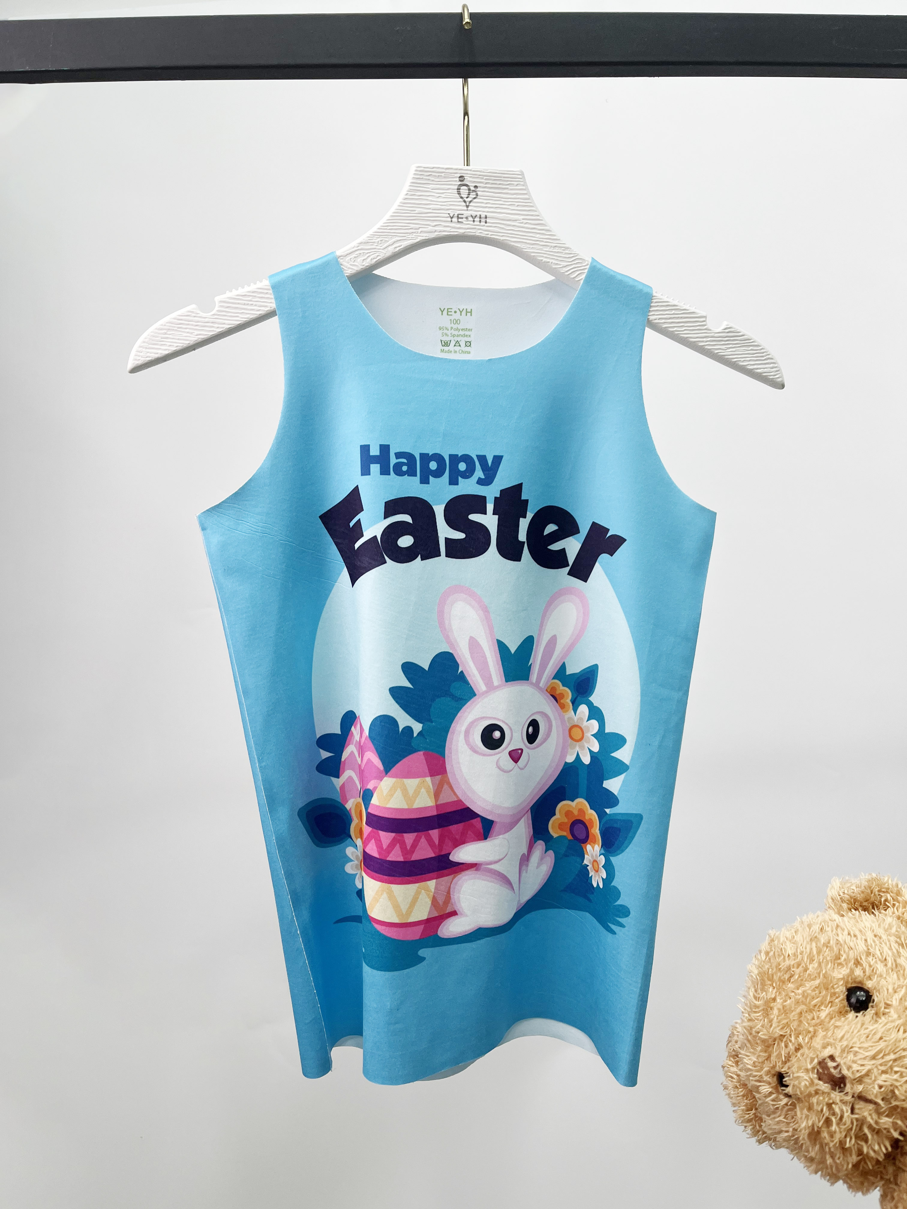 Boys "happy Easter" Easter Bunny Easter Eggs Vest Tank Tops - Temu ...