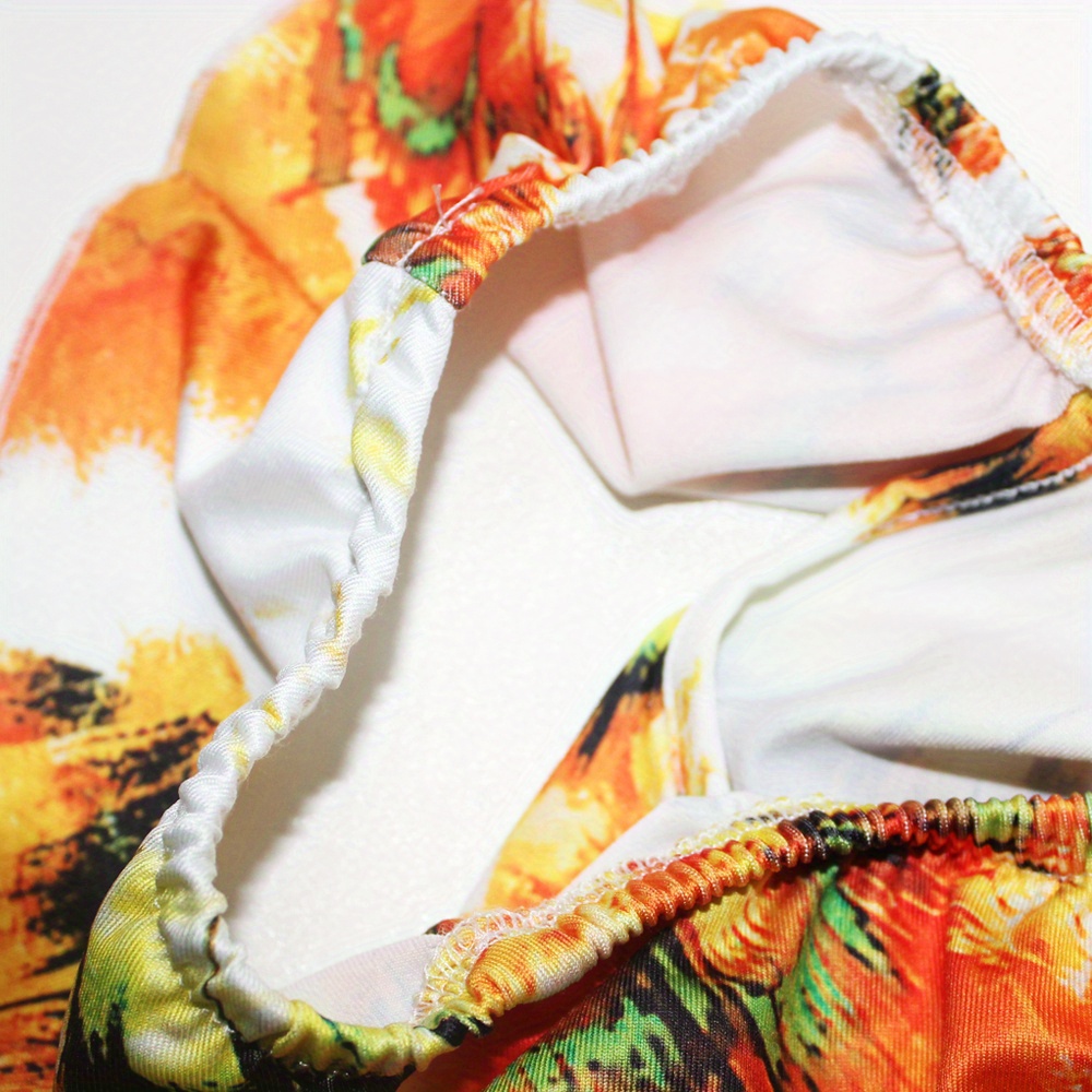 Boho Floral Print Two piece Set Shoulder Crop Top Split - Temu United