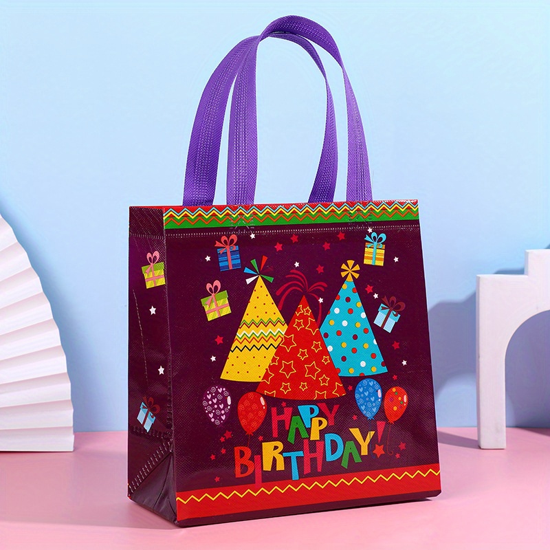 Snack Bags Fabric Bags Colorful Happy Birthday Goodie Bags - Temu ...