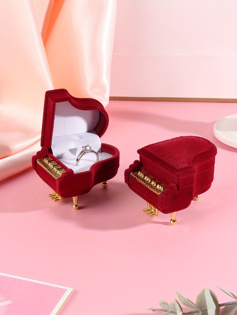Cute Romantic Piano Ring Box New Jewelry Storage Box Cartoon - Temu ...